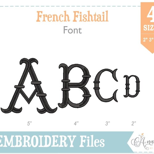 4 Sizes Damask Machine Embroidery Font Monogram Alphabet 4 | Etsy