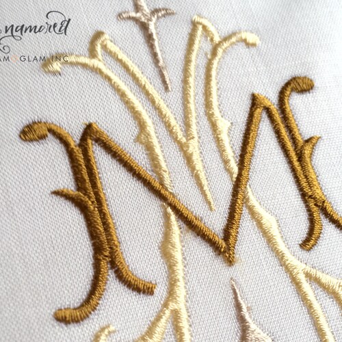 Interlocking M and M Embroidery Monogram Instant Download for - Etsy