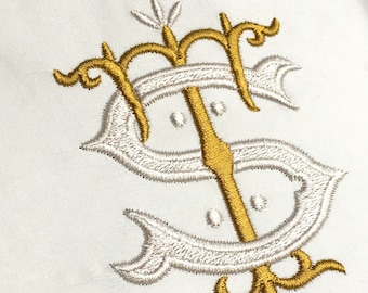 Interlocking L and S Embroidery Monogram Design for Machine | Etsy