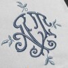 Two Sizes, 4 and 5 Floral Antique Vintage Embroidery Monogram Font for Embroidery Machine/ BX ...