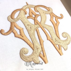 Interlocking R and W Monogram Embroidery Design / Embroidery Design ...