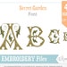 Two Sizes, 4 and 5 Floral Antique Vintage Embroidery Monogram Font for Embroidery Machine/ BX ...