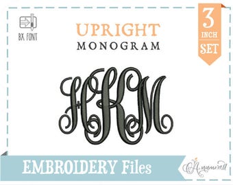 Upright Embroidery Font - Etsy