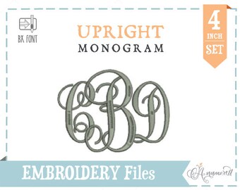 Upright Embroidery Font - Etsy