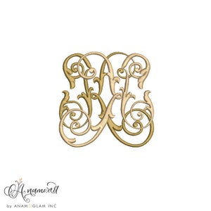 Interlocking K and K Embroidery Monogram Design for Machine Embroidery ...