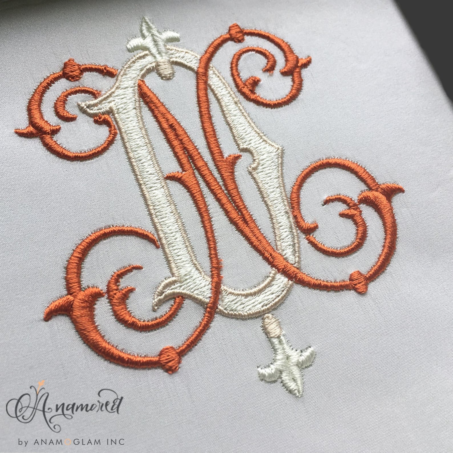 Interlocking D and N Embroidery Monogram Design for Machine - Etsy