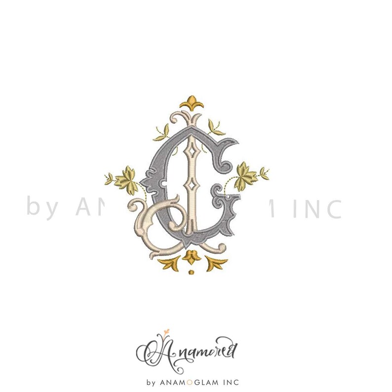 Interlocking G and J Embroidery Monogram Design / Machine Embroidery ...