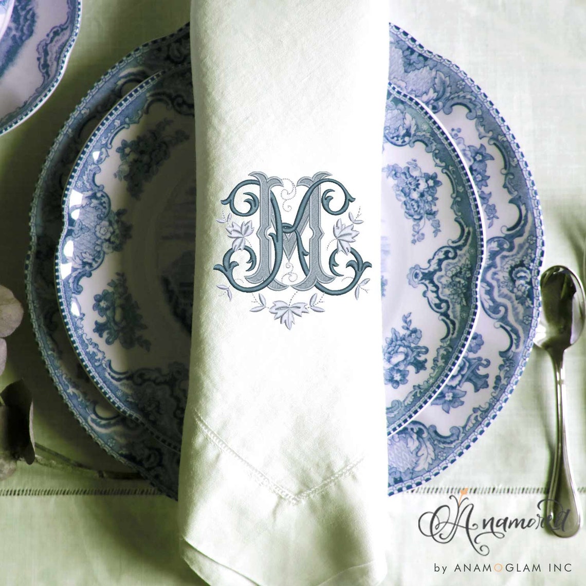 Interlocking KM Monogram Embroidery Design (digital Download) - Etsy
