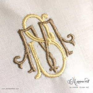 Interlocking M and S Monogram Embroidery Design / Machine Embroidery ...