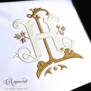 Interlocking L and H Embroidery Monogram Design for Machine Embroidery ...