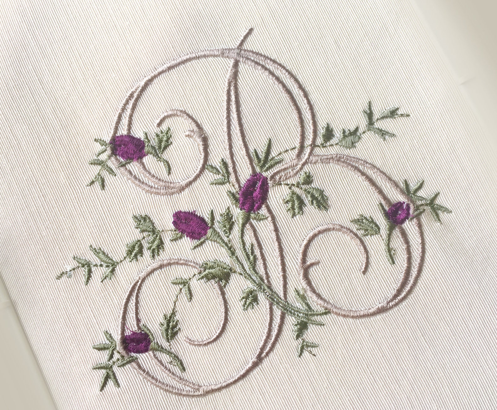4 Fancy Floral Vine Monogram Embroidery Font for - Etsy
