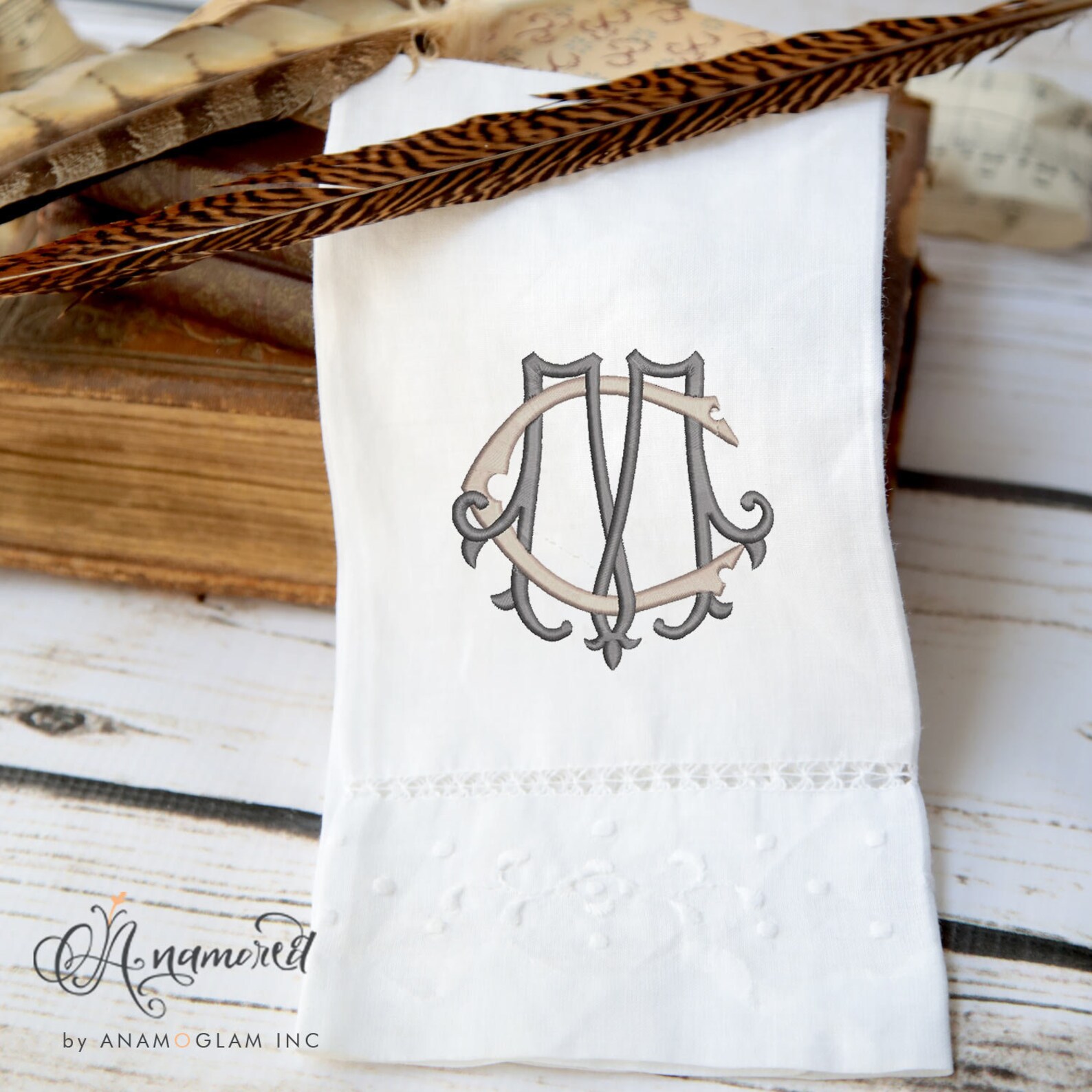 Interlocking C and M Monogram Embroidery Design / Machine Embroidery ...