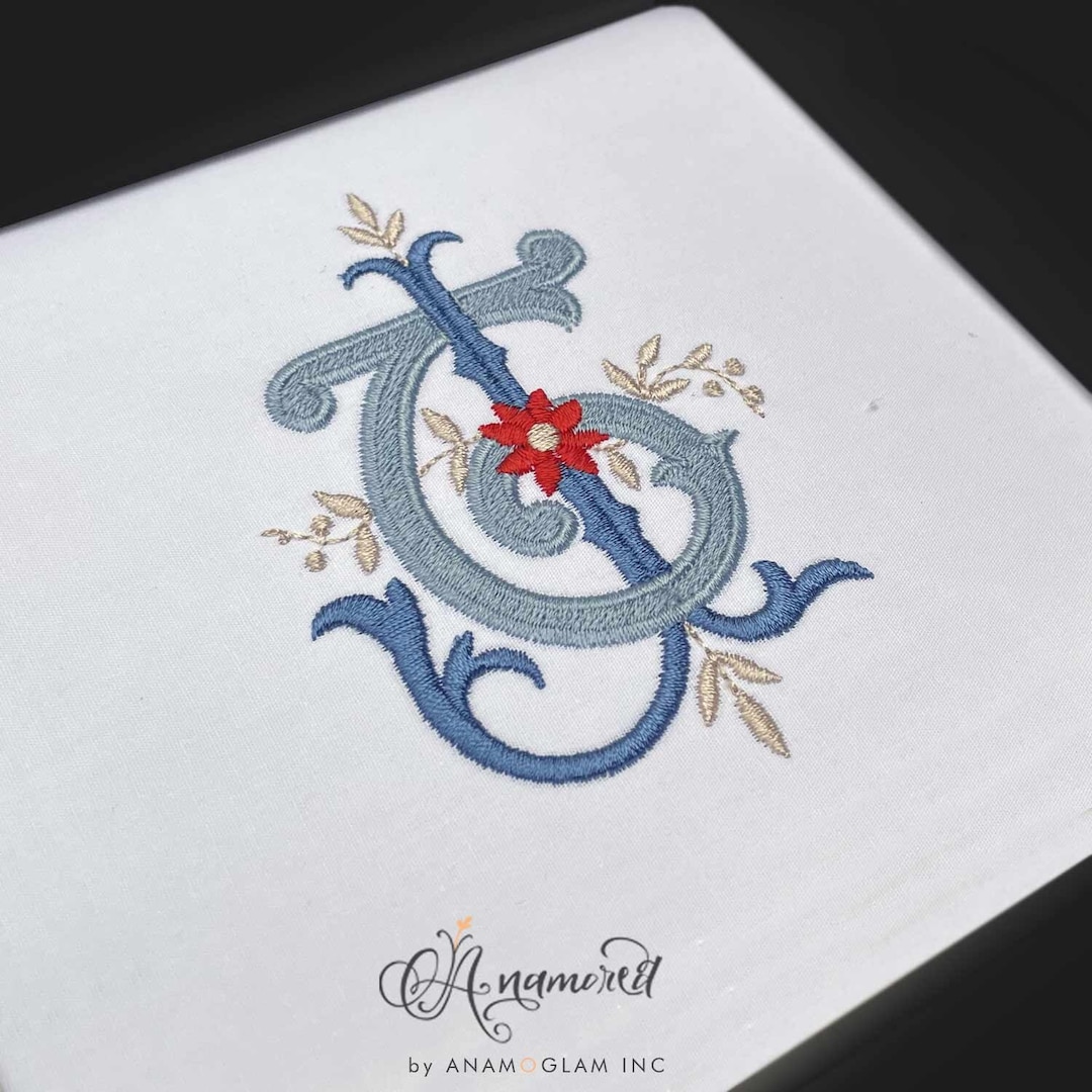 Interlocking J and T Embroidery Monogram Design / Machine Embroidery ...