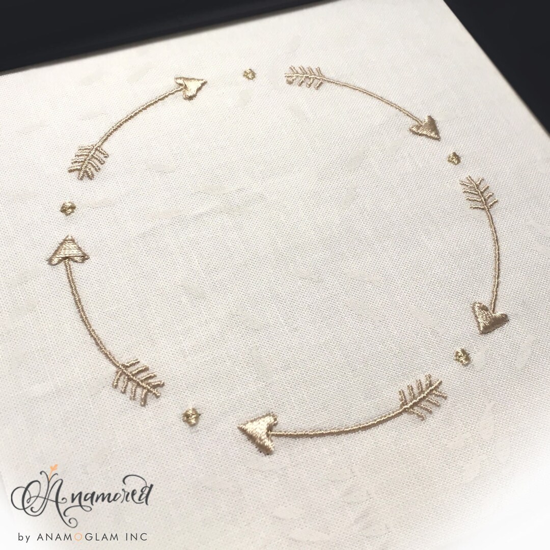 Arrow Circle Frame Embroidery Design for Machine Embroidery - Etsy