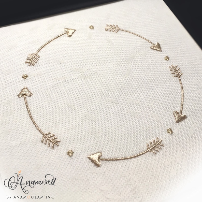 Arrow Circle Frame Embroidery Design for Machine Embroidery - Etsy