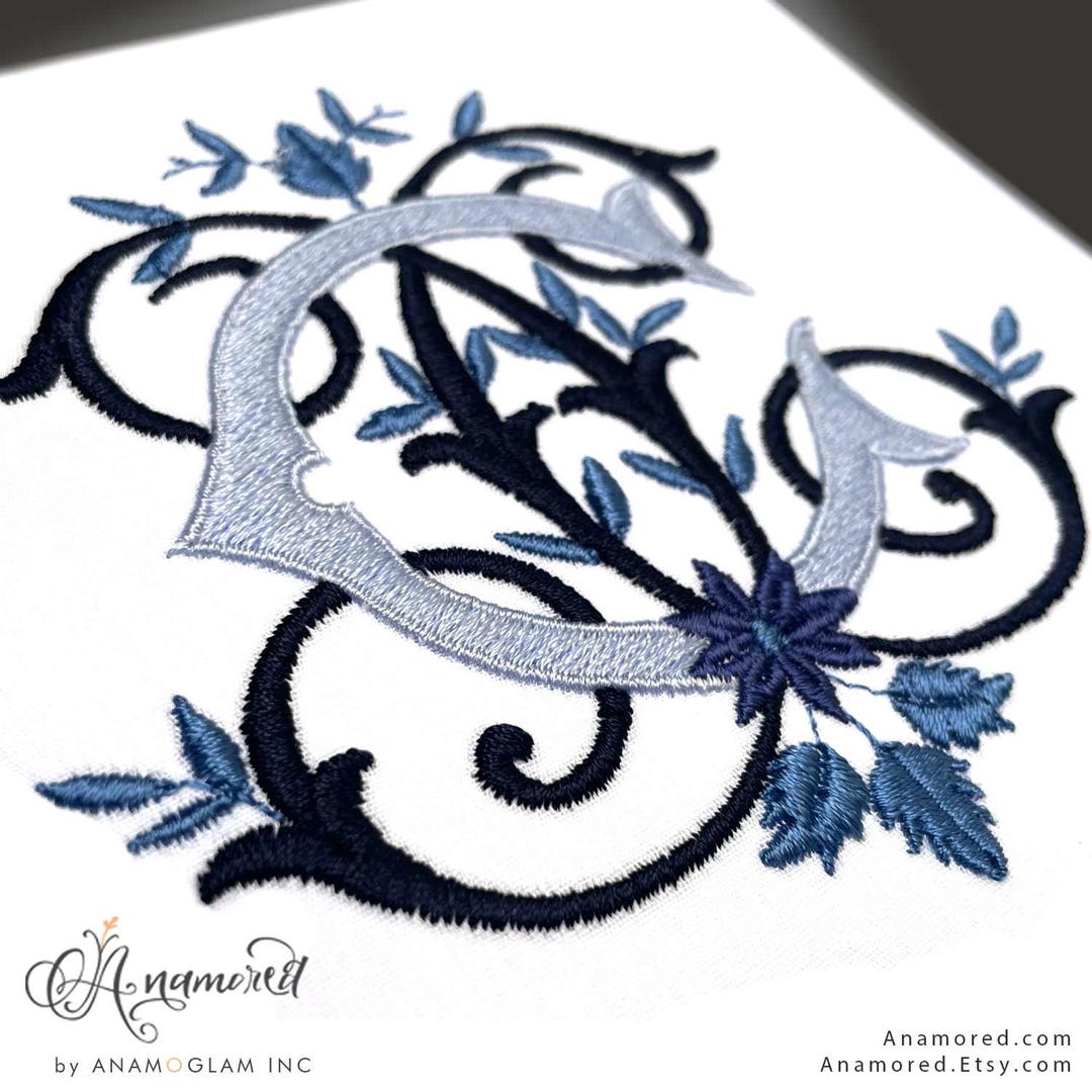 Vintage Interlocking C and C Embroidery Monogram Design for Machine ...