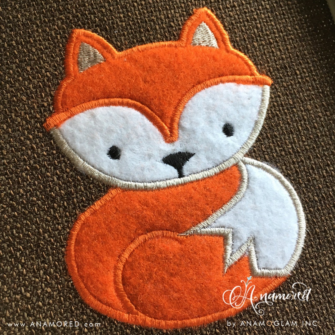 Fox Applique Embroidery Design, Woodland Character, 3 Sizes - Etsy