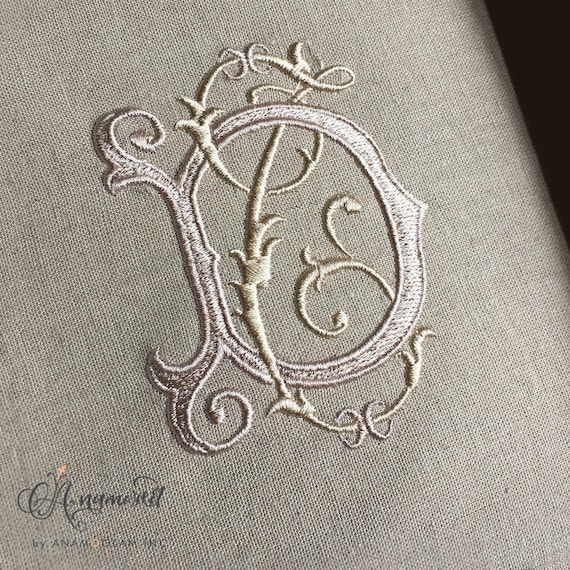 Interlocking D and T Embroidery Monogram Design for Machine - Etsy