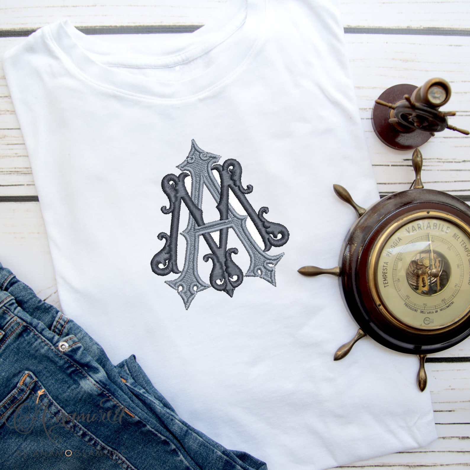 Interlocking M and A Embroidery Monogram Design for Machine - Etsy