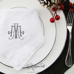 Interlocking M and A Embroidery Monogram Design for Machine Embroidery ...