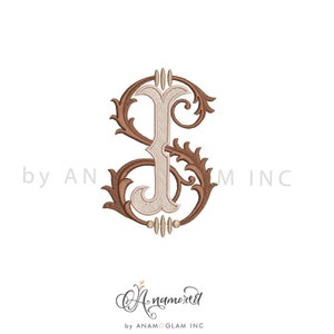 Interlocking J and S Embroidery Monogram Design File for Embroidery ...