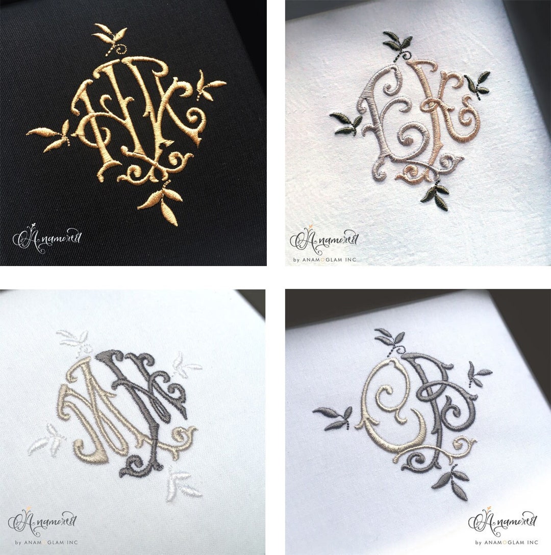 Small Custom Monogram Setup: 2 Letter Monza Custom Interlocking ...