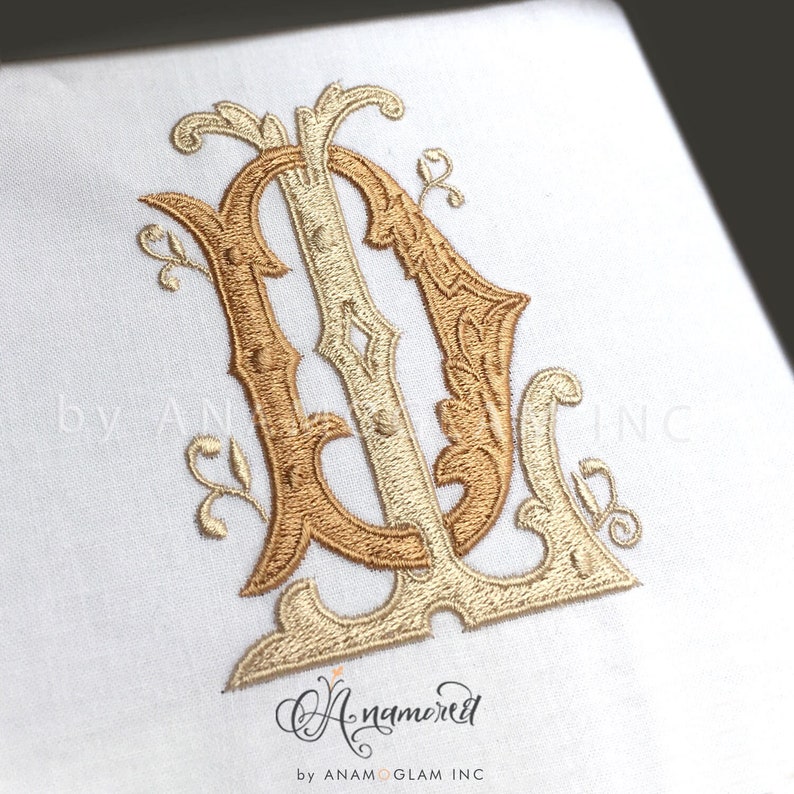 Interlocking D and L Embroidery Monogram Design for Machine - Etsy