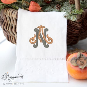 Interlocking A and N Embroidery Monogram Design for Machine Embroidery ...