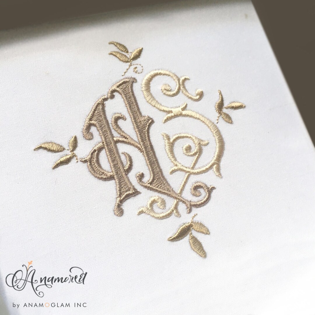Monza Interlocking H and S Monogram. Embroidery Design for Embroidery ...