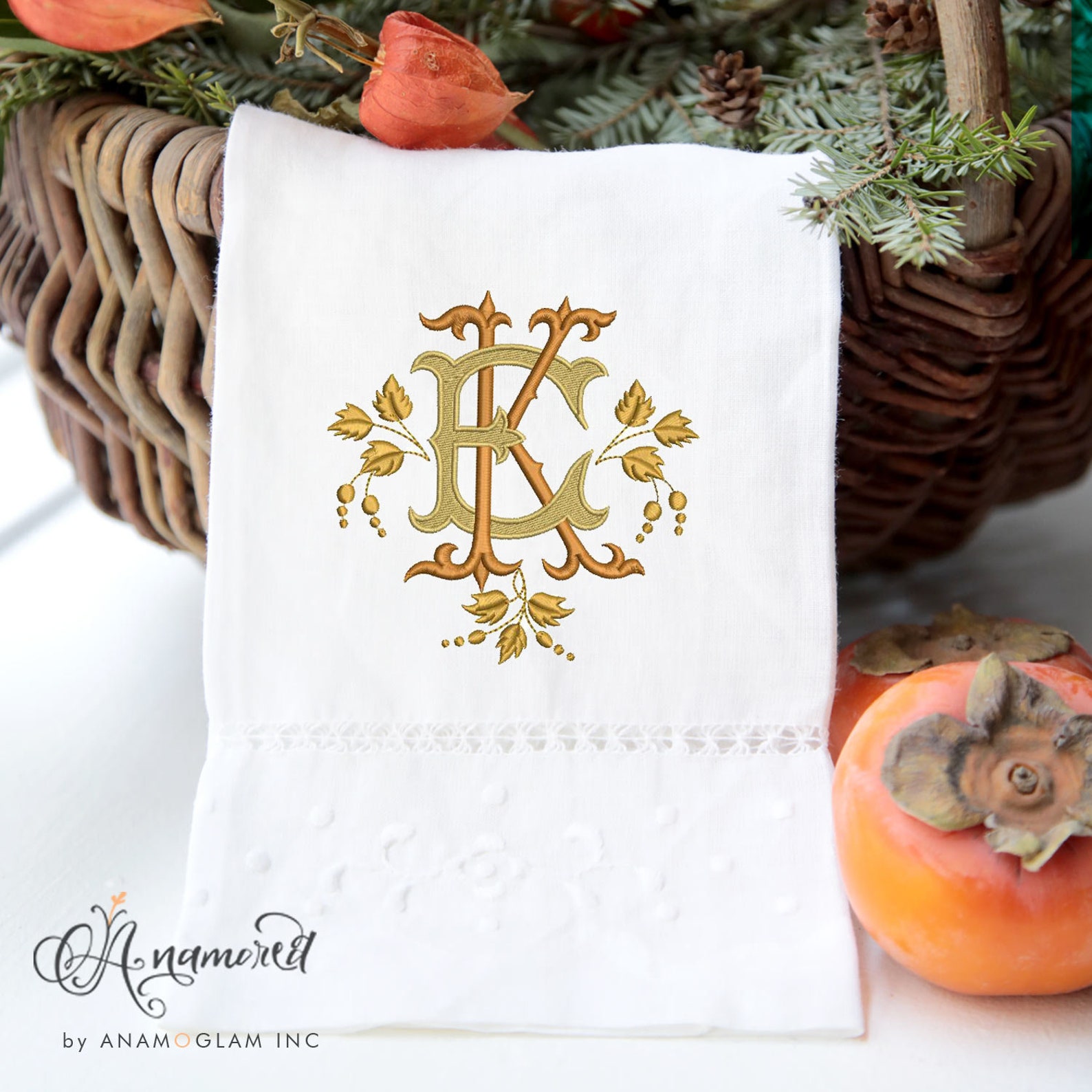 Interlocking EK Embroidery Monogram Instant Download for - Etsy