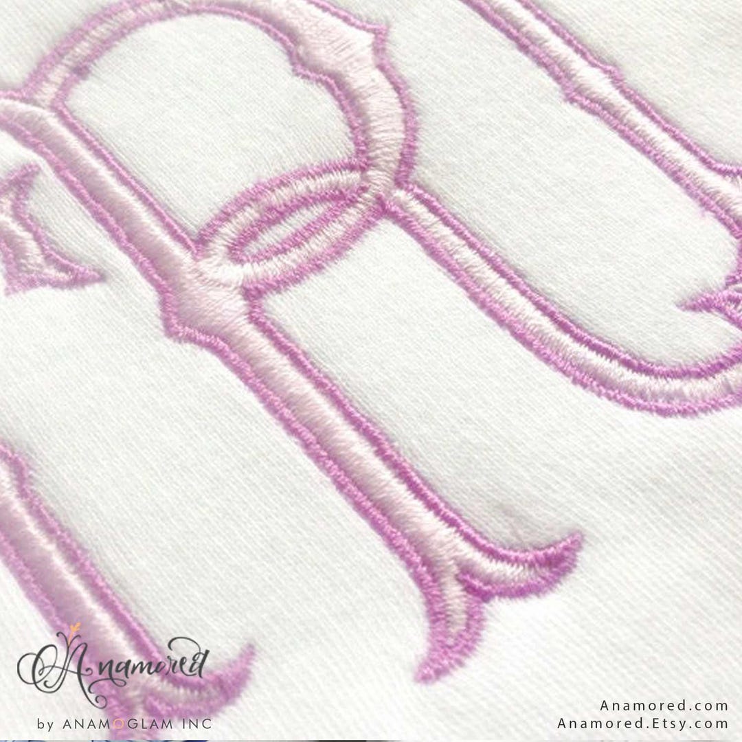 3 Sizes (2, 3, 4 Inch) Fancy Fishtail With Border / Outline Embroidery ...