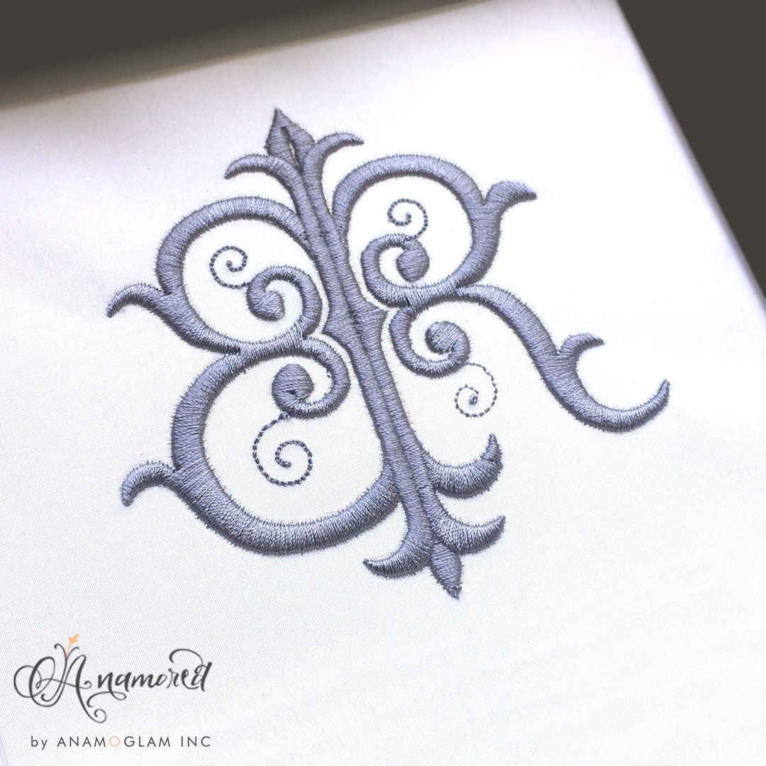Interlocking B and R Embroidery Monogram Design for Machine Embroidery ...