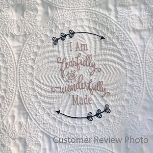 I Am Fearfully and Wonderfully Made, Embroidery Design Pattern for ...