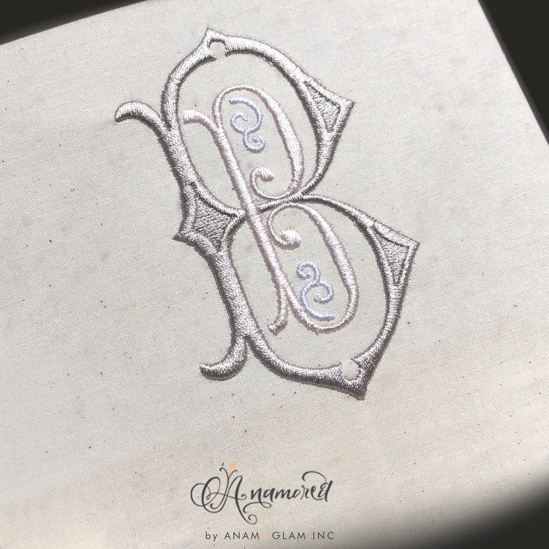 Interlocking B and B Monogram Embroidery Design / Embroidery Design ...