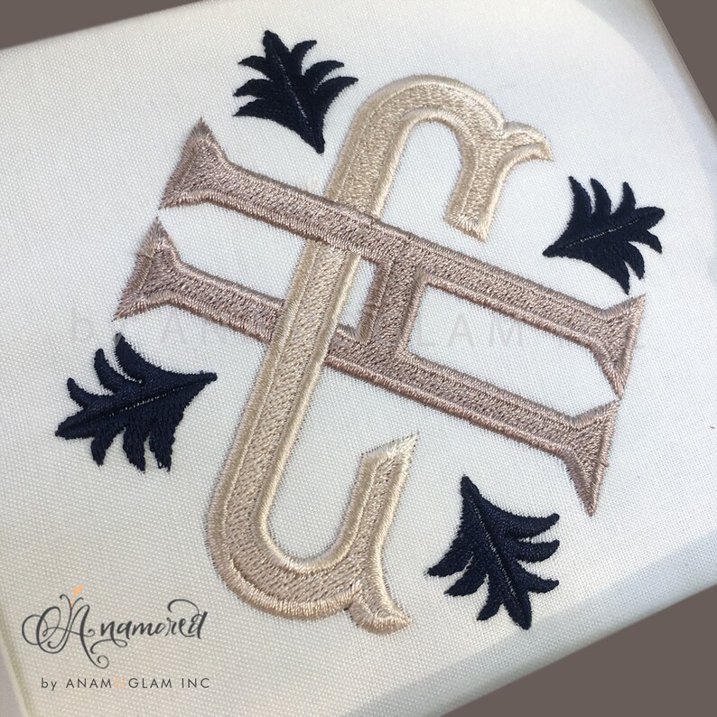 Interlocking H and C Embroidery Monogram Design for Machine Embroidery ...