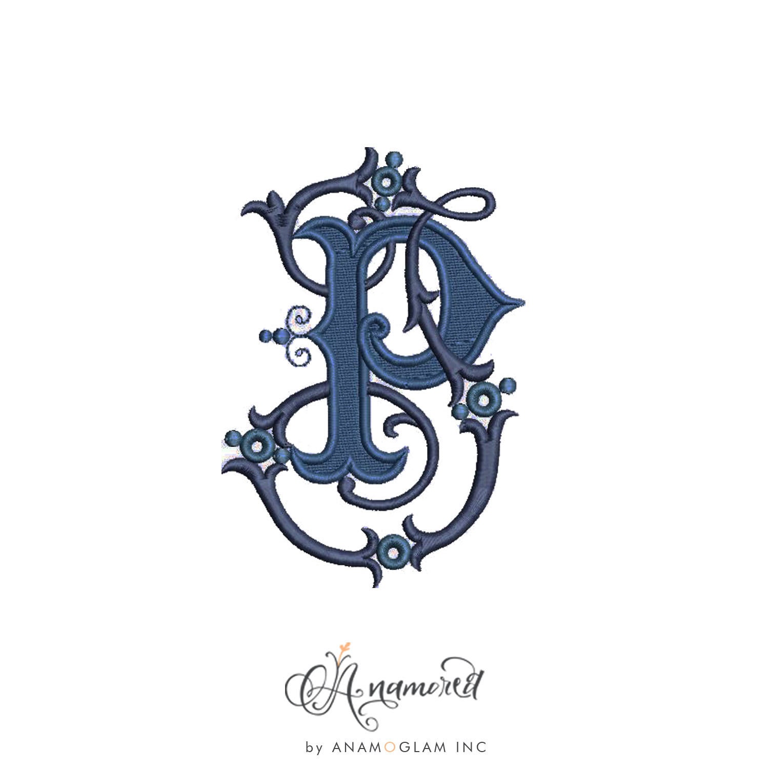 Interlocking J and P Embroidery Monogram Design for Machine - Etsy UK