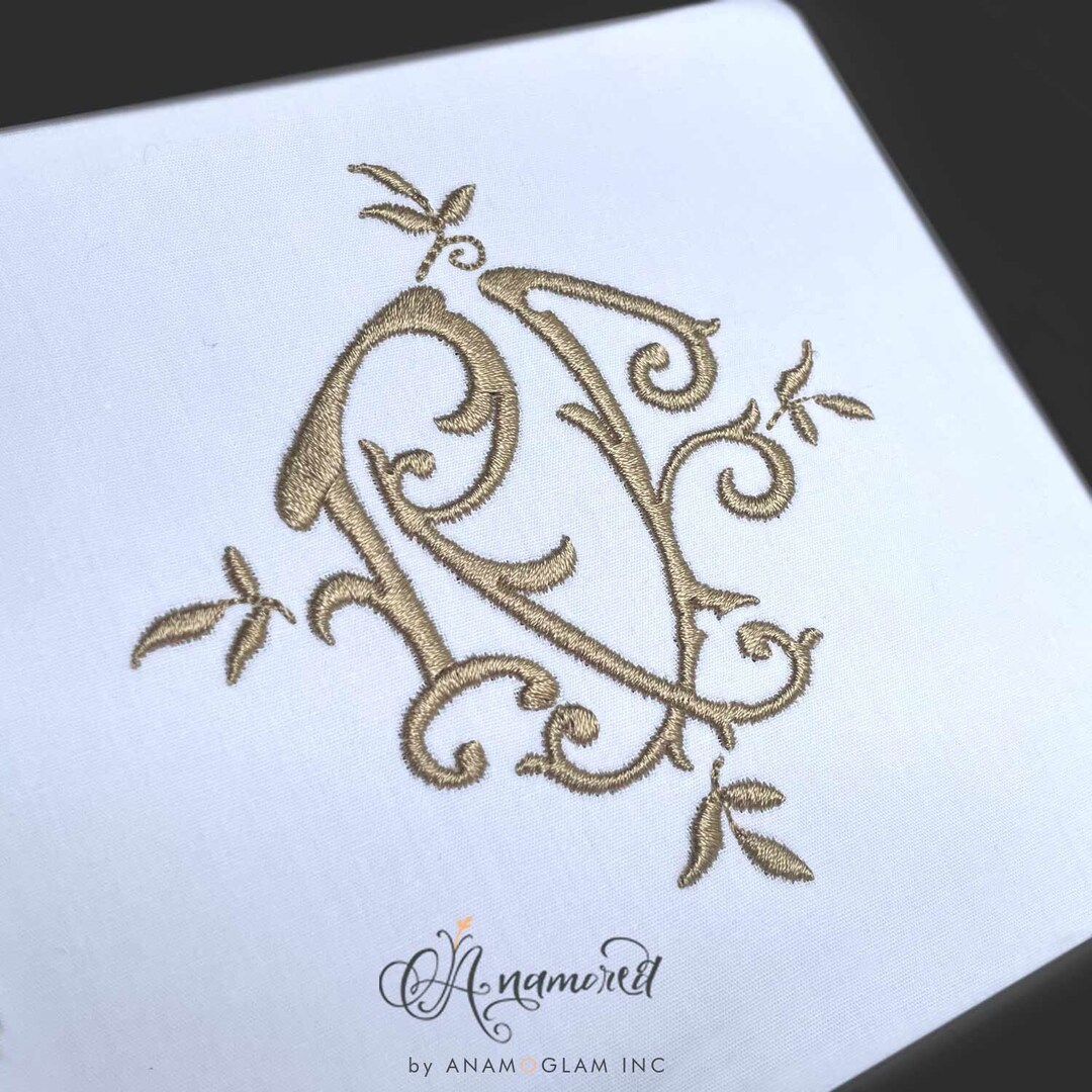 Monza Interlocking R and F Embroidery Monogram Design for Machine ...