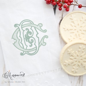 Interlocking D and C Embroidery Monogram Design for Machine Embroidery ...