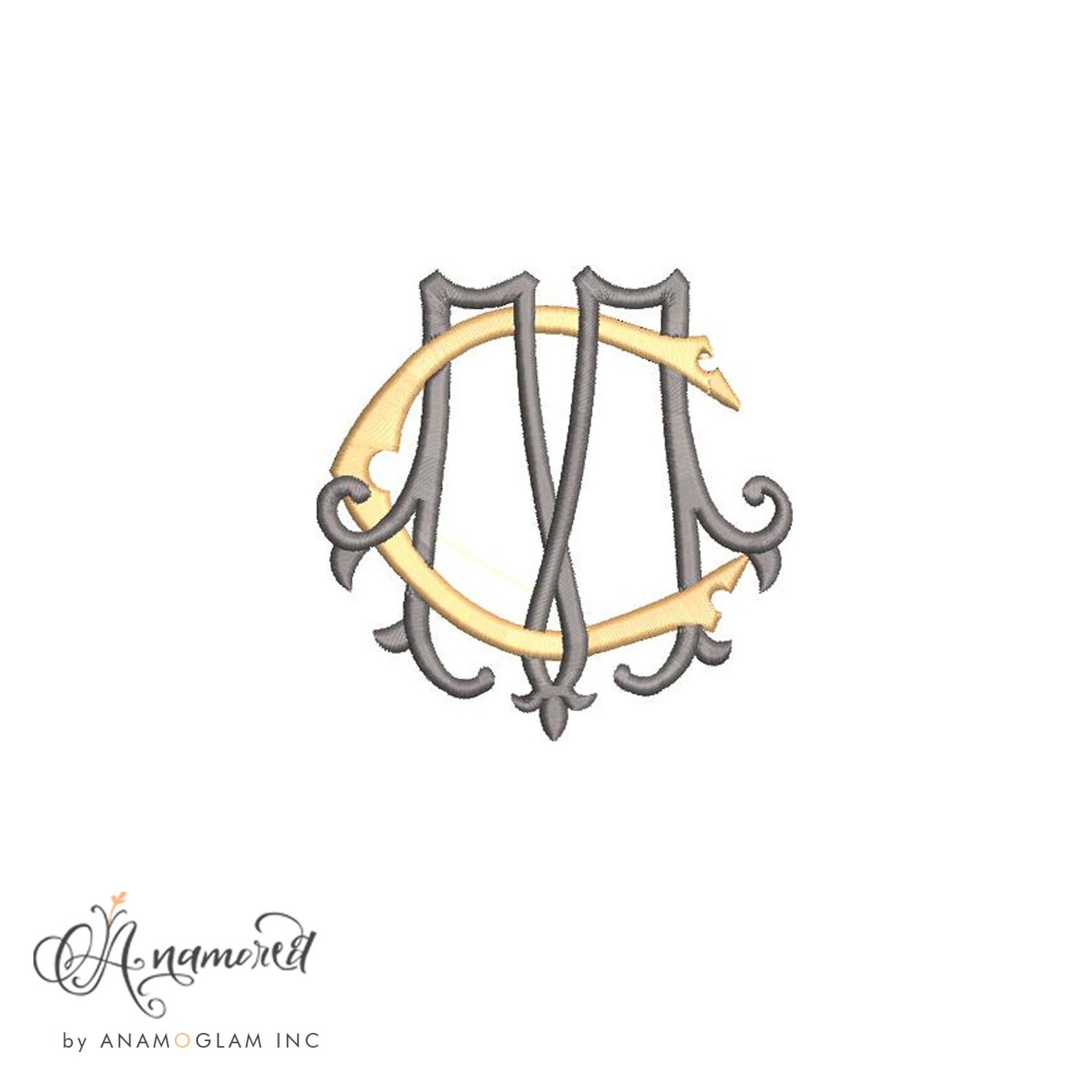 Interlocking C and M Monogram Embroidery Design / Machine Embroidery ...