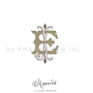 Interlocking J and E Embroidery Monogram Design / Machine Embroidery ...