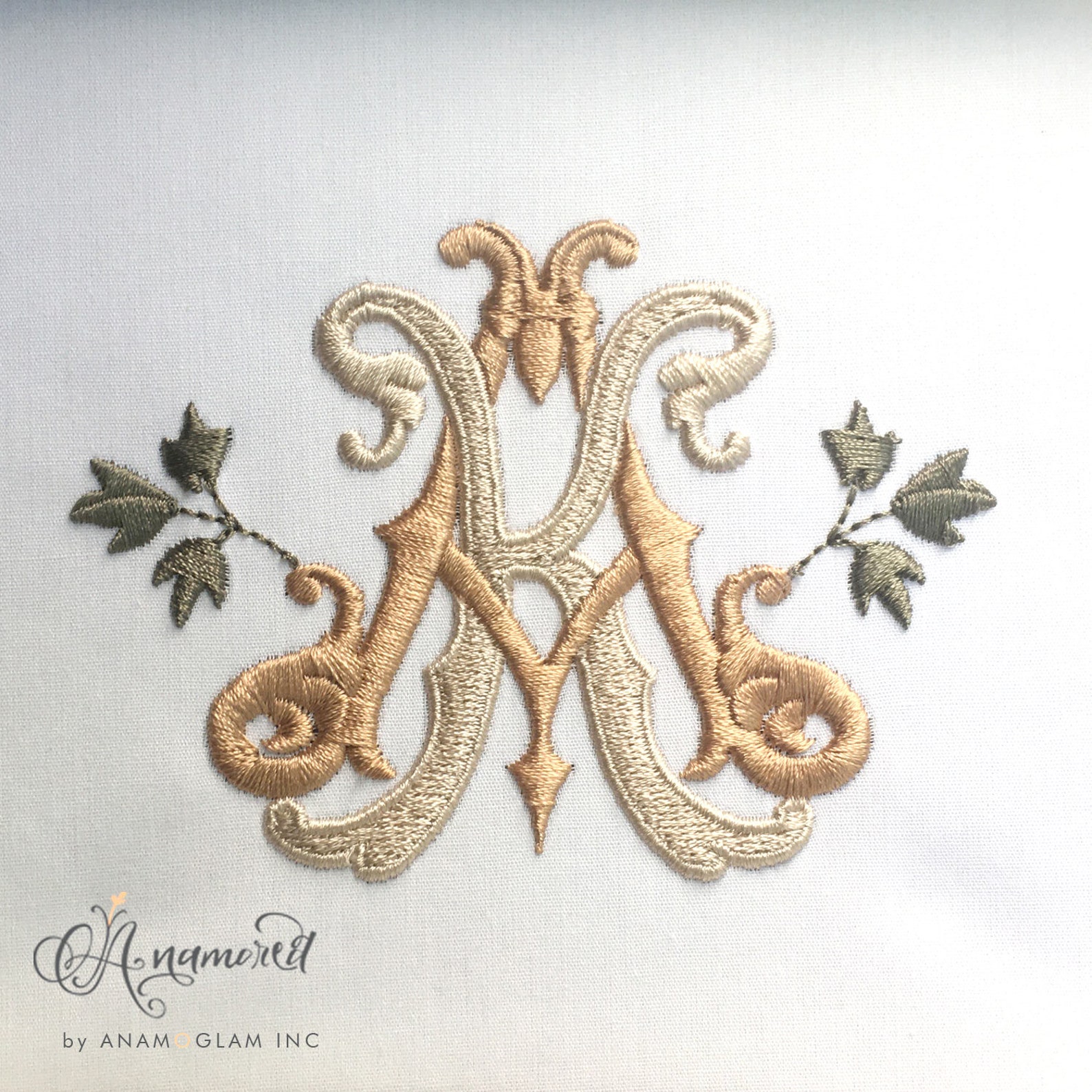 Interlocking A and K Embroidery Monogram Design for Machine - Etsy