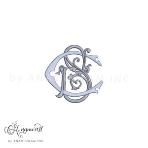 Interlocking CS or SC Monogram Embroidery Design / Machine Embroidery ...