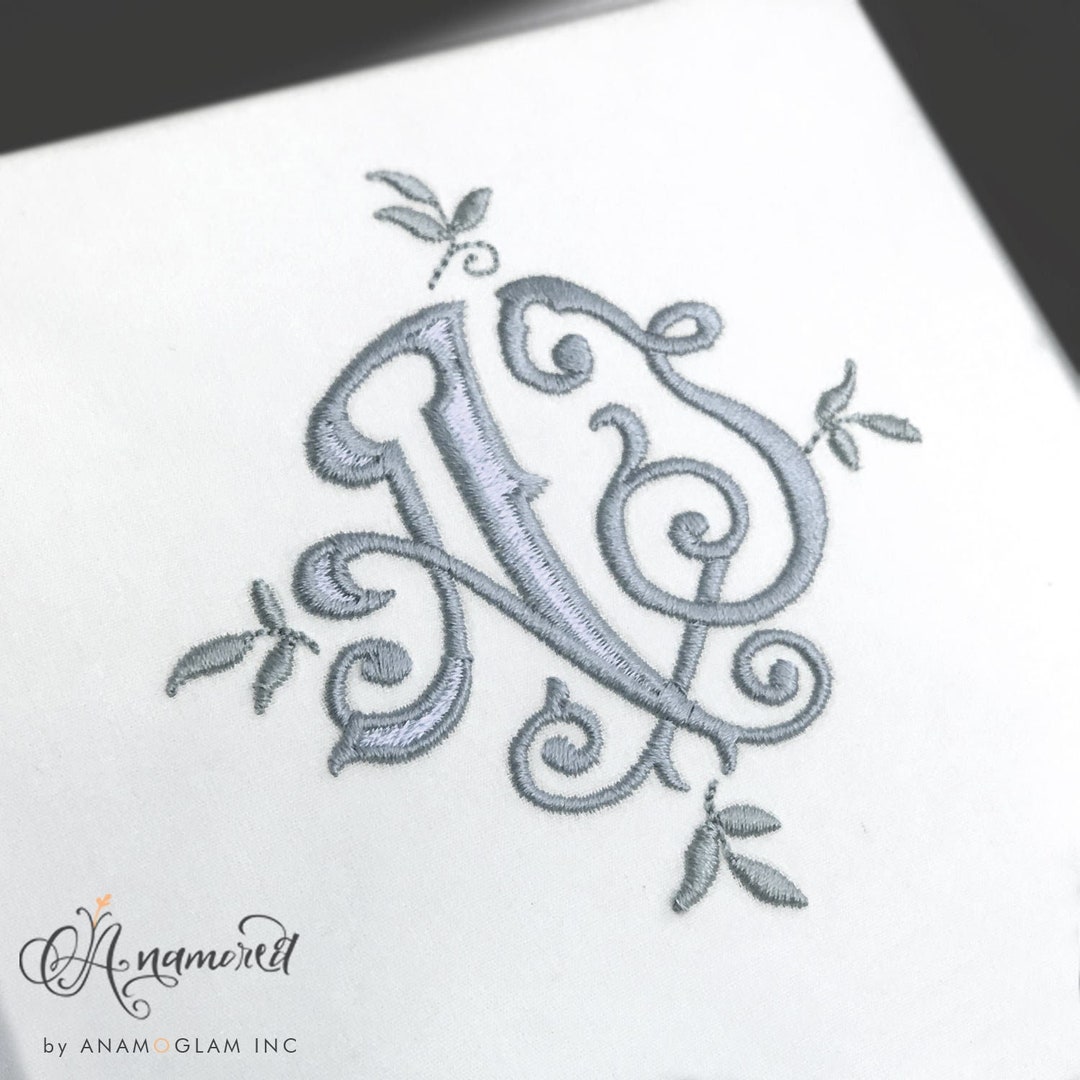 Monza Interlocking A and J Embroidery Monogram Design for Machine ...