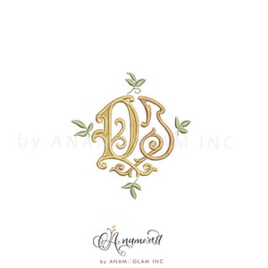 Interlocking DJ Monogram Embroidery Design | Machine Embroidery ...