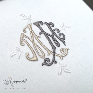 Small Custom Monogram Setup: 2 Letter Monza Custom Interlocking ...
