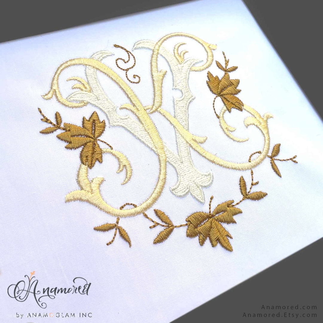 Interlocking K and V Monogram Embroidery Design / Machine Embroidery ...