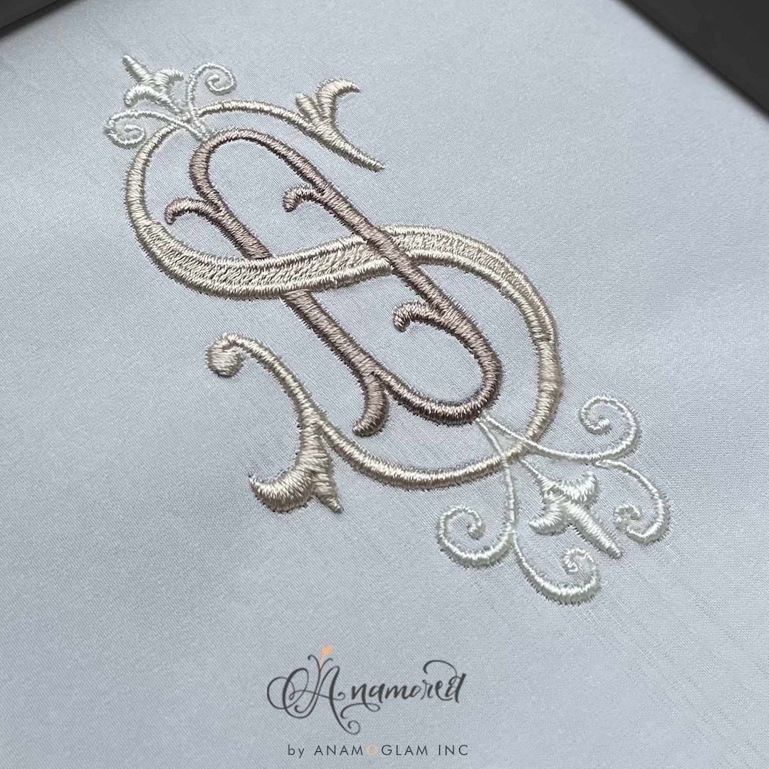 Interlocking D and S Embroidery Monogram Design for Machine Embroidery ...