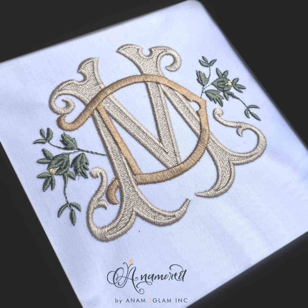 Interlocking D and M Embroidery Monogram Design for Machine Embroidery ...