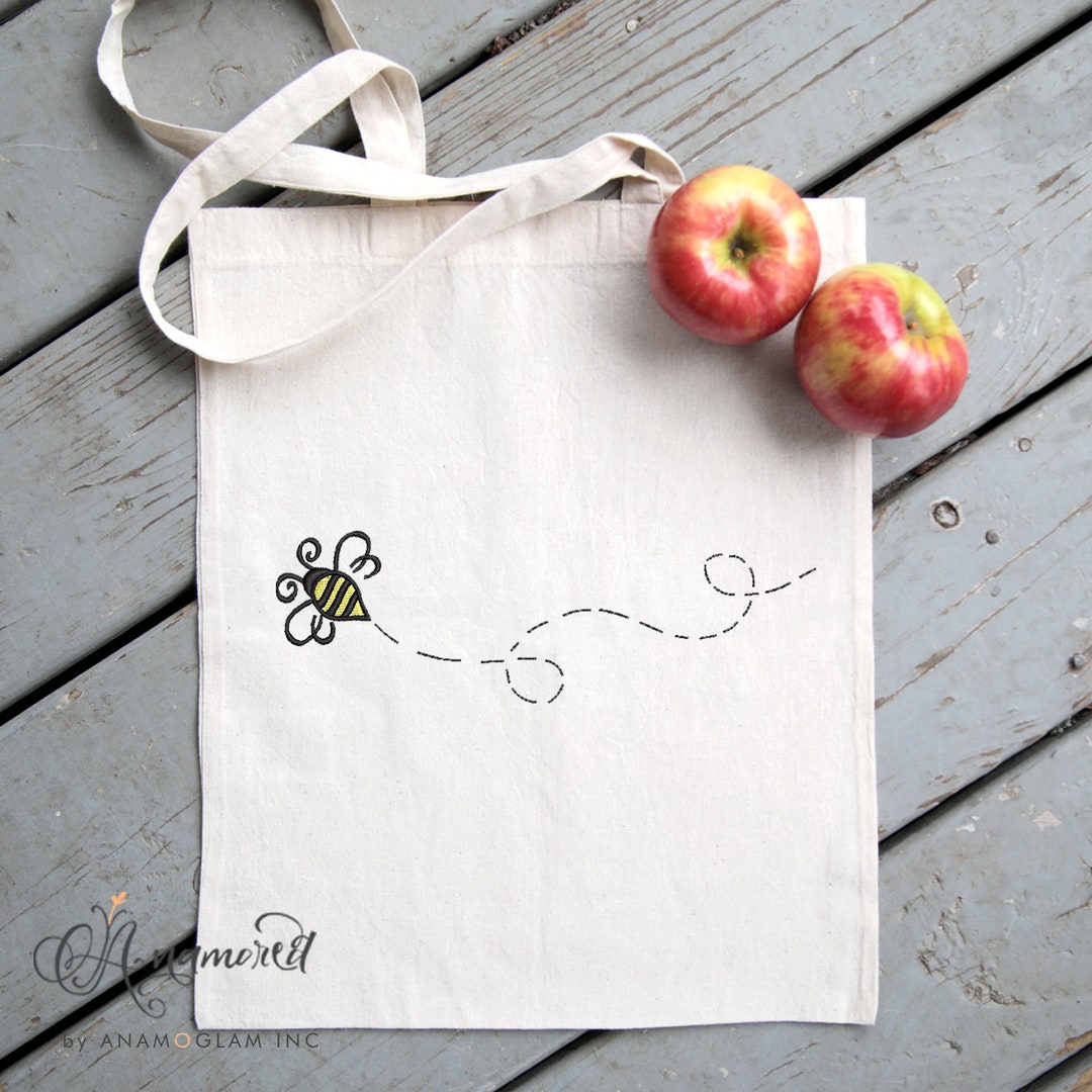 Small Bee With Trail / Path Embroidery Design Pattern, Instant Download ...