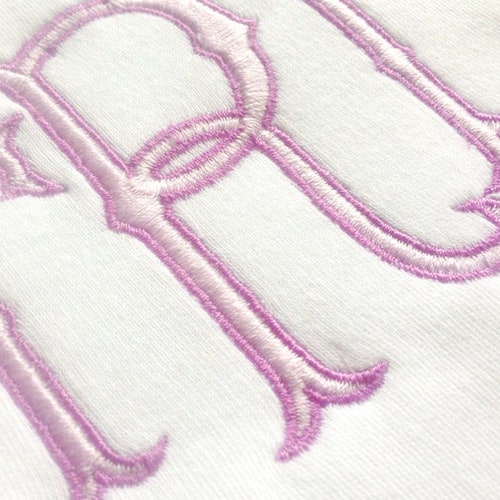 1 & 2 Fancy Fishtail Embroidery Font Instant | Etsy